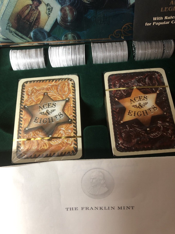 Franklin Mint Aces & Eights Collector’s Playing Card Set W/ COA | eBay