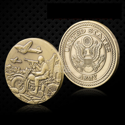 World War II Normandy US Army Soldier Commemorative Challenge Coin ...