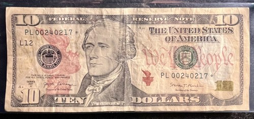 Rare $10 Dollar Star Note 2017A L12 (PL00240217*) | eBay