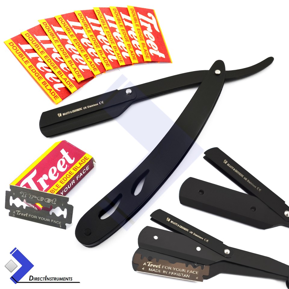 Men Cut Throat Hair-Shaver Straight Razors Trim Barber Shop Hair ...