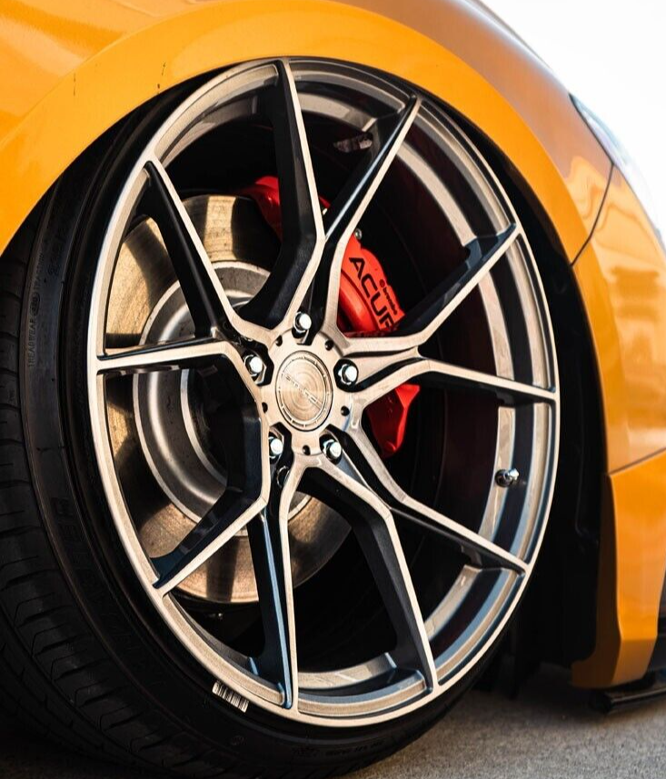 20'' Stance SF07 Brush Bronze Staggered wheels for Ford Mustang S650 ...