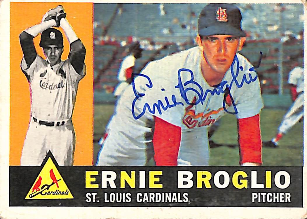 Ernie Broglio St. Louis Cardinals Signed/Auto TOPPS Card 190947 | eBay