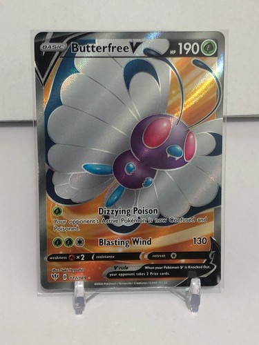 Butterfree V Full Art 177/189 - Near Mint - Pokemon Ultra Rare Card ...