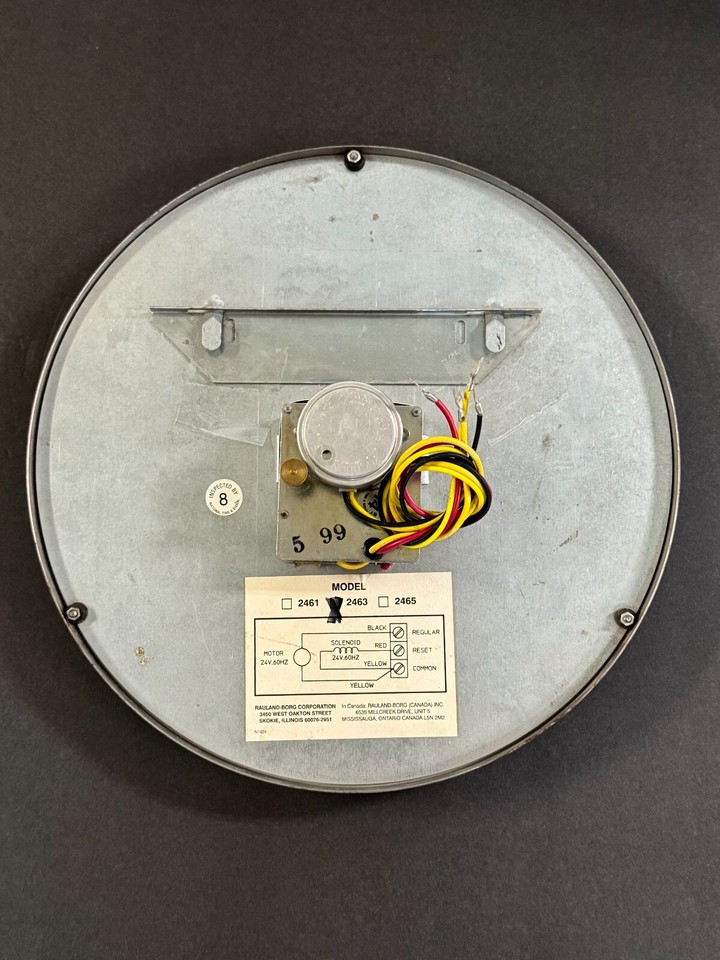 Vintage Rauland Wall Clock 13 Inches Glass NOS MDL 2463 | eBay