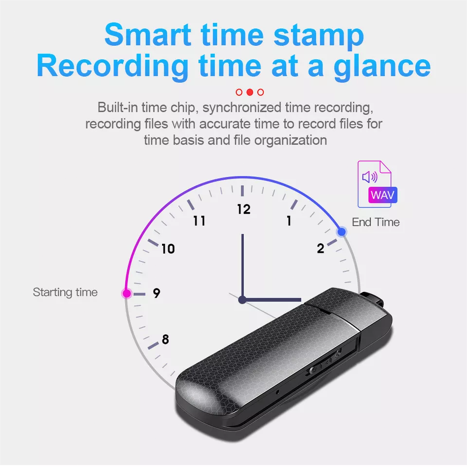 16GB Mini Audio Voice Recorder Digital Sound Dictaphone USB Flash Drive ...