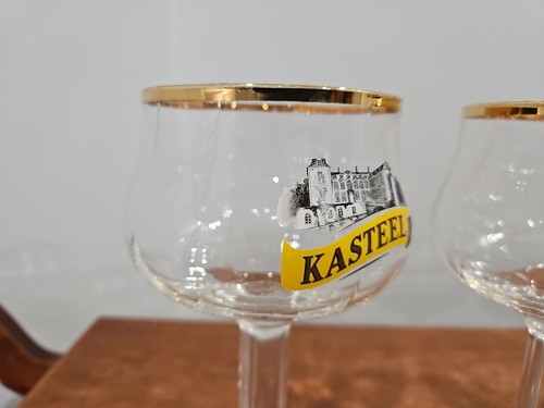 Kasteel .33L Belgian Beer Chalice Stemmed Glass Collectible Set Of 4 ...