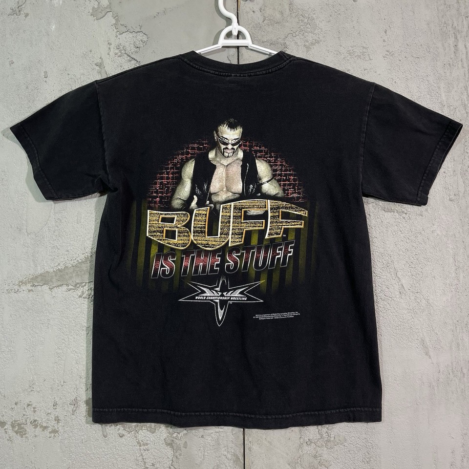 Vintage 1998 WCW Buff Bagwell Wrestling Black T-Shirt Size Youth XL ...
