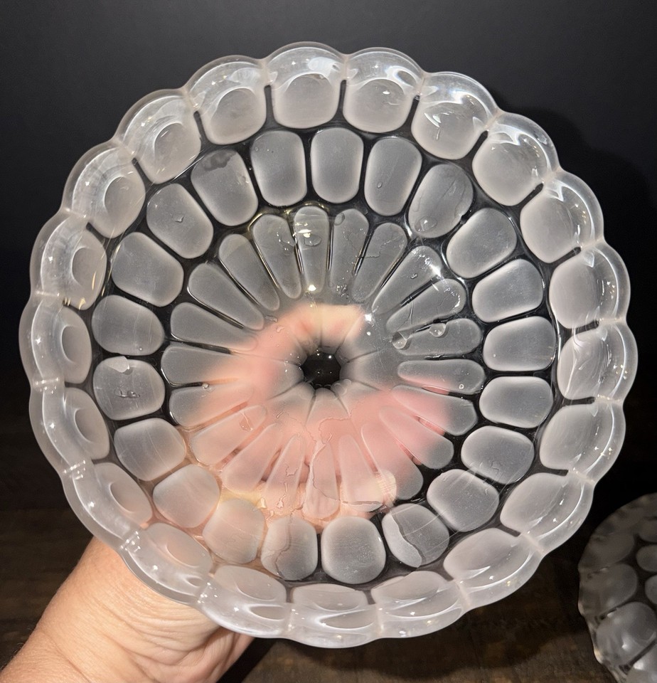 ANTIQUE EAPG FOOTED COVERED COMPOTE BABY THUMBPRINT ARGUS FLINT GLASS ...
