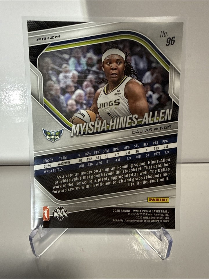 2025 Panini Prizm MYISHA HINES-ALLEN #96 Silver Cracked Ice Dallas ...