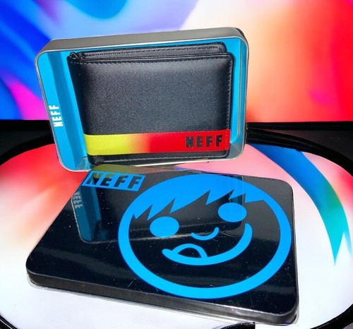 Men’s Neff Wallet With Power Stripe New in Tin Bi-Fold For Credit Cards ...