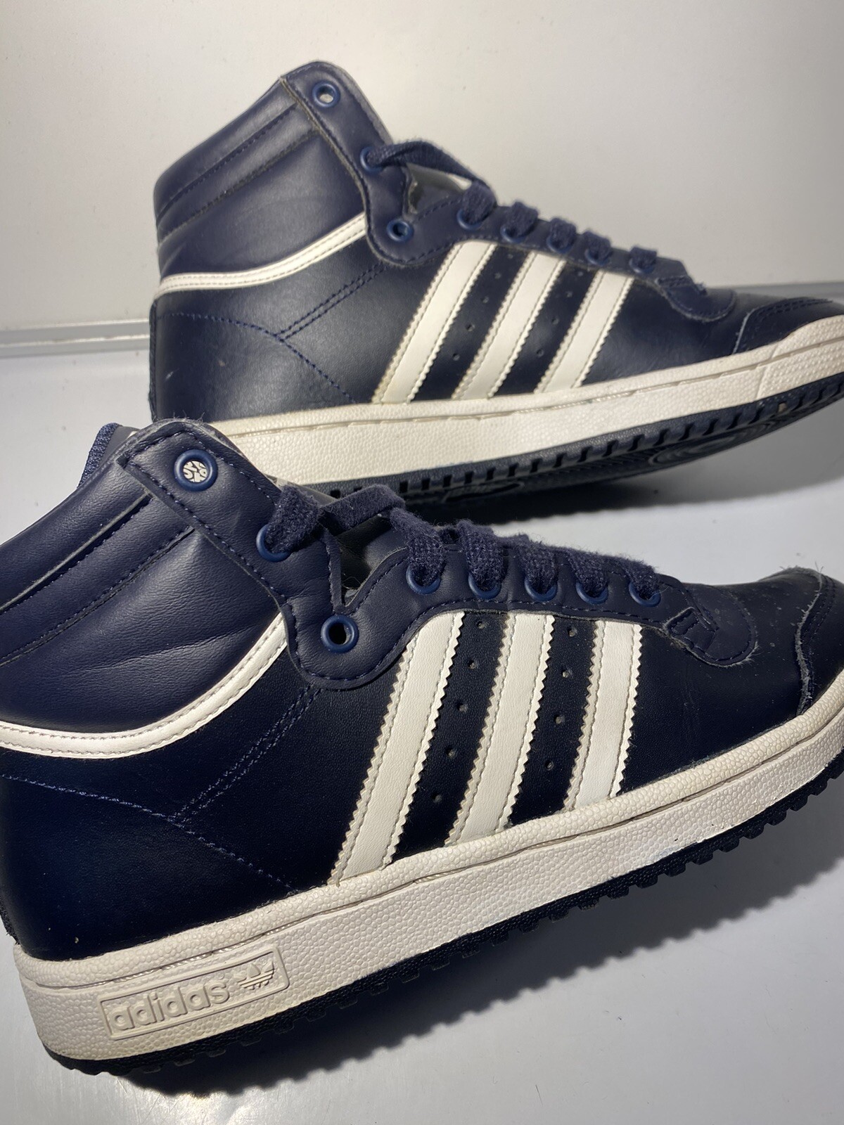 Adidas Top Ten High Navy Blue White Sneakers EF2832 S… - Gem