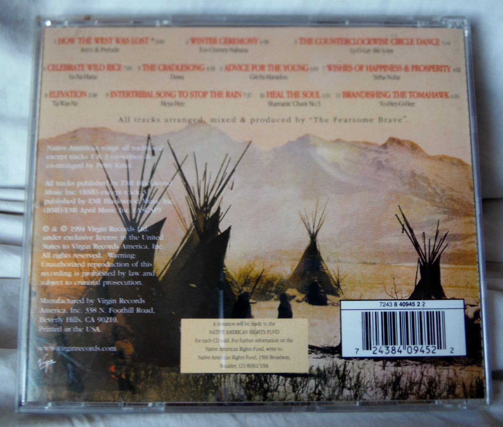 1995 Sacred Spirit - Chants & Dances of the Native Americans CD ...