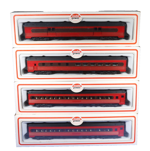 Set of 4 Model Power HO Scale RTR Pennsylvania RR Budd Passenger Cars ...