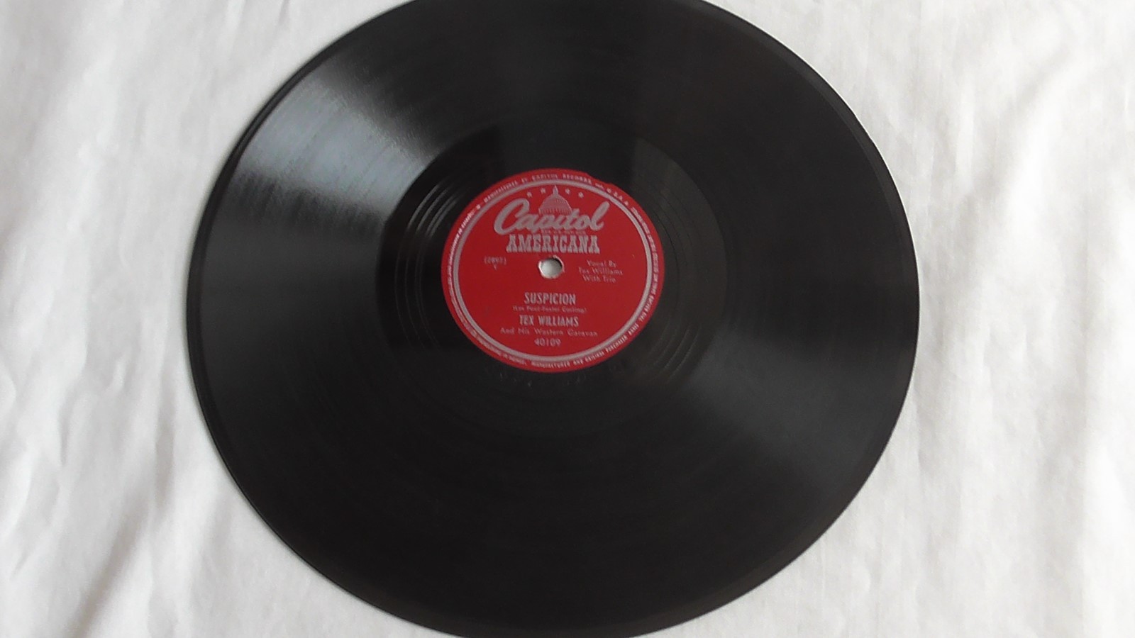 Tex Williams– 78rpm single 10-inch –Capitol Americana #40109 Flo From ...