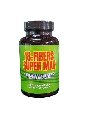 NEW 18 FIBRA SUPER MAX EN CAPSULES Promueve Desintoxication Y Perdida ...