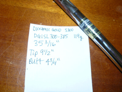 Dynamic Gold S300 Iron Shaft 35 3/16" Stiff Flex PULLED .355 Taper | eBay