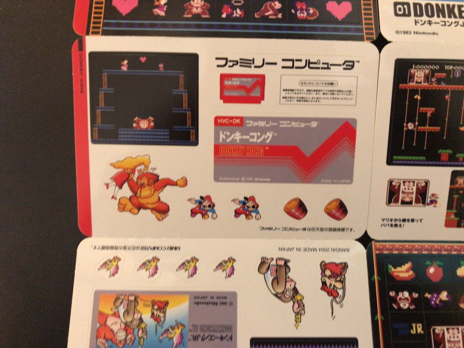 Super Famicom Mario Donkey Kong Jr sticker very rare 1983 History Book ...