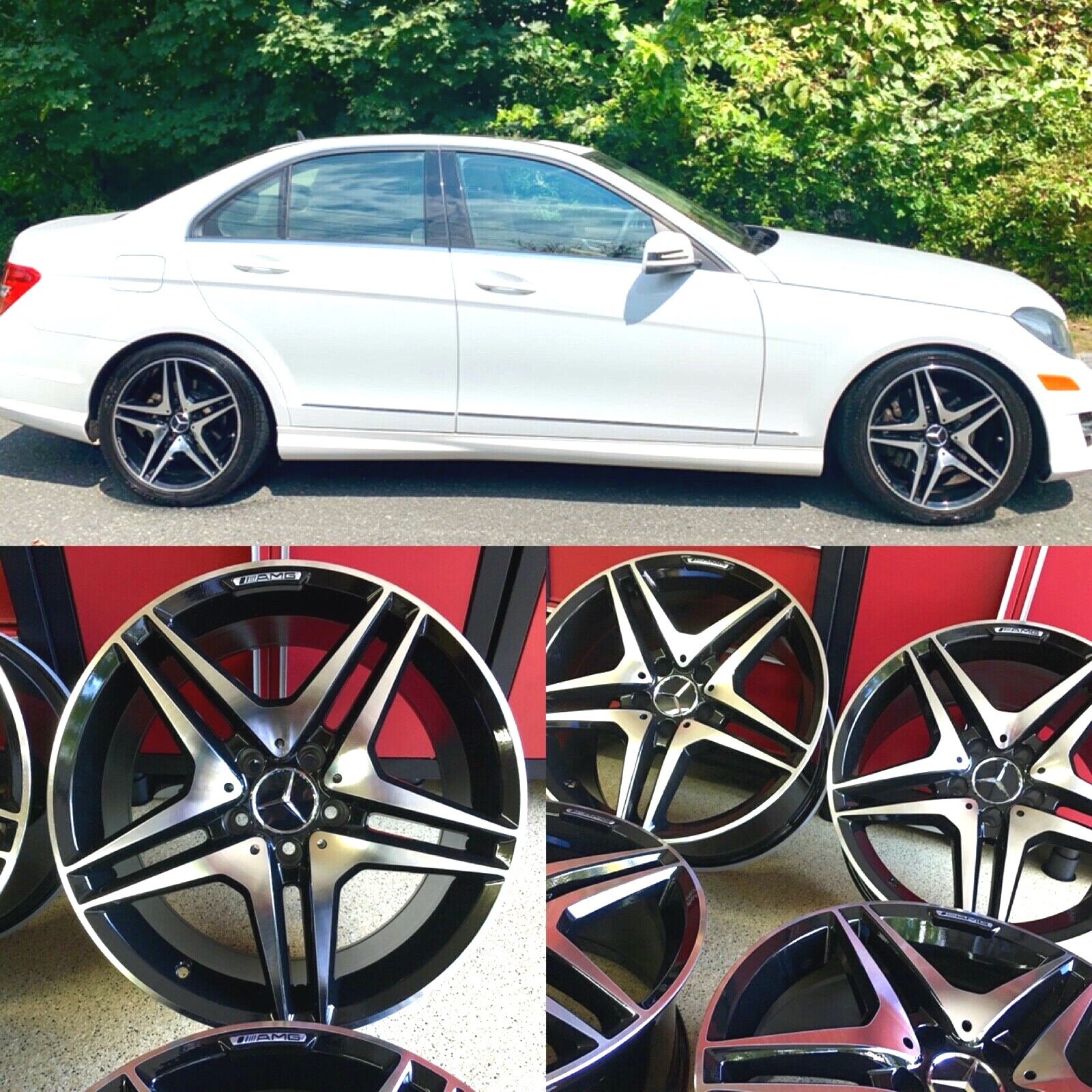 MERCEDES 18 INCH RIMS WHEELS SET4 NEW 18/8.5 FITS C250 C300 C350 E350 E ...