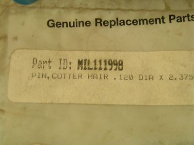 MILLER 111998 PIN, COTTER HAIR .120 DIA X 2.375LG X .5 PACK OF 7 | eBay