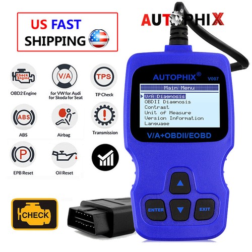 V007 Fit For VW/Audi Car Scanner All System Code Reader OBD2 Diagnostic ...