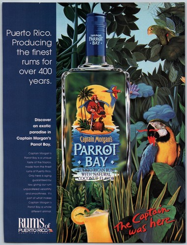 Captain Morgan's Parrot Bay Puerto Rican RUM - 1998 Vintage Print Ad ...