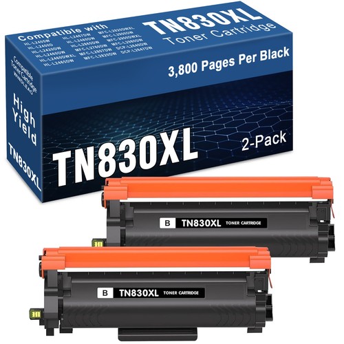 2PK TN830XL Toner Cartridge for Brother TN830 XL DCP-L2647DW HL-L2405W ...