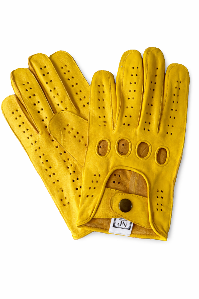 MEN'S CHAUFFEUR SHEEPSKIN LEATHER CAR DRIVING GLOVES (Finished Sewn ...