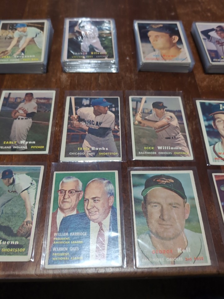 1957 Topps Starter Set 130 Different Very Good Hall Of Famers Mid ...