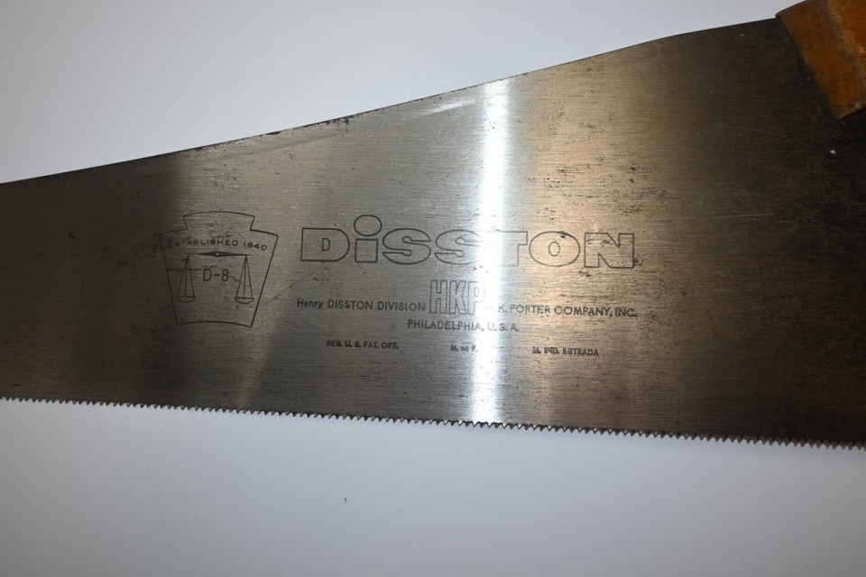 HENRY DISSTON & SONS Hand Saw D-8 26” 10 Points | eBay