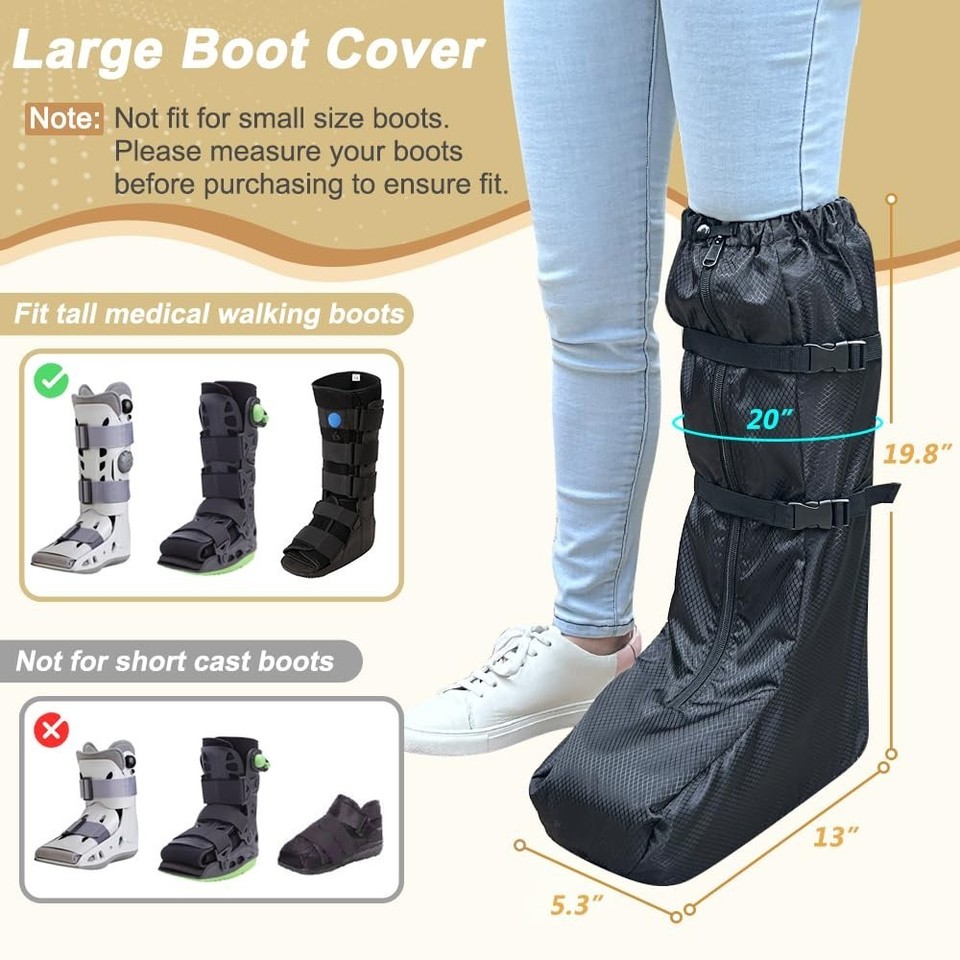 Walking Boot Cover Waterproof - for Medical Orthopedic Brace & Cast ...