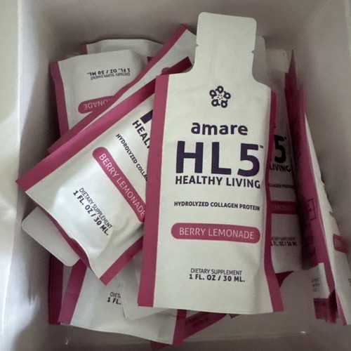 Amare HL5 Collagen Protein 14 Pack Berry Lemonade – Exp 11/2026, New ...
