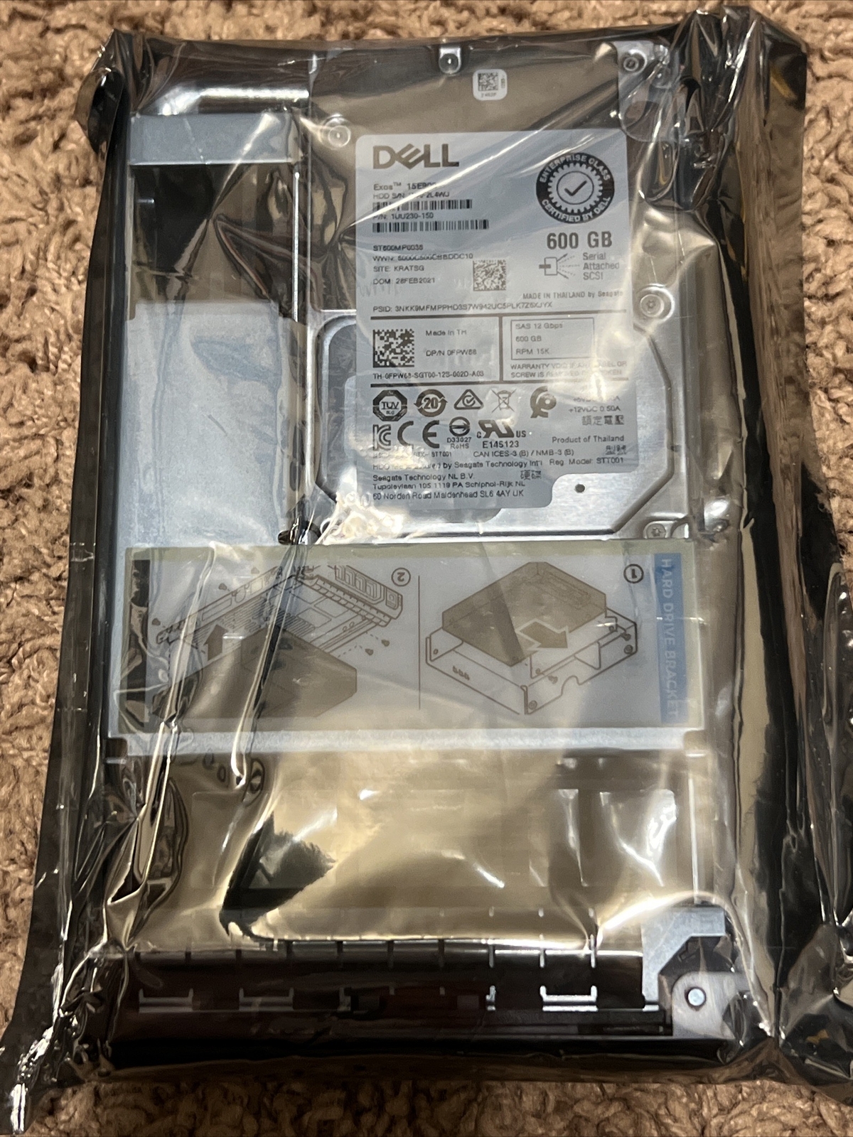 Dell FPW68 Seagate ST600MP0036 600GB 15k SAS 12Gbps 256MB Cache 2.5 ...
