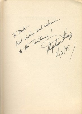 STEPHEN KING Autographed Inscribed Signed Book The Talisman | eBay