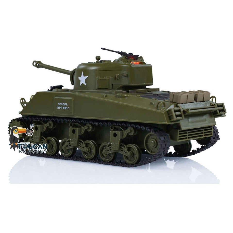 US Stock 1/30 HengLong Remote Control Battle Tank Model US Sherman M4A3 ...