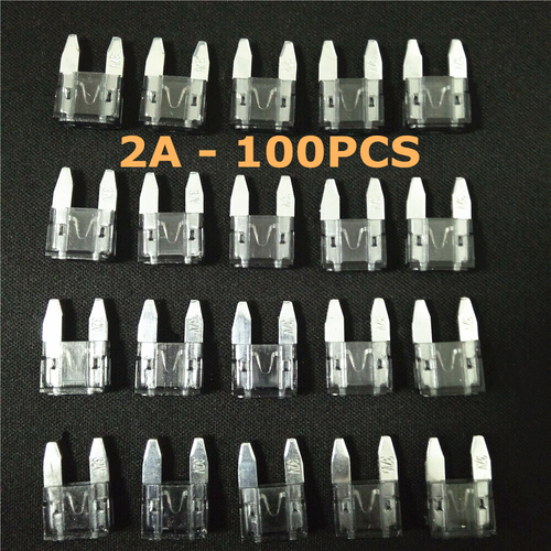100PCS 2Amp Electronic ATM Mini Blade Fuse Auto Car Motorcycle Trucks ...