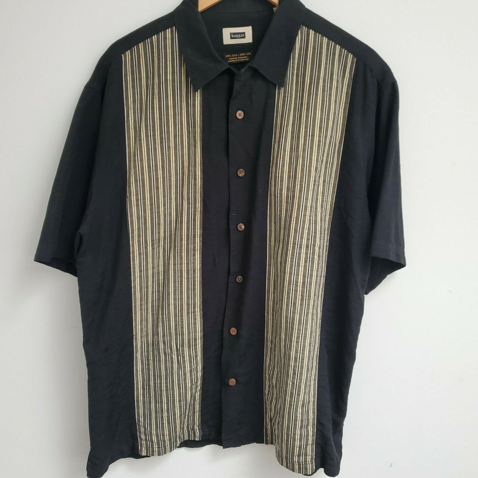 Haggar Blach 100% Silk Charlie Sheen Style SZ L | eBay