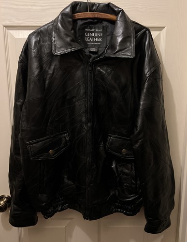 Maxam Brand Genuine Leather Italian Mosaic Top Grain Lambskin Black ...