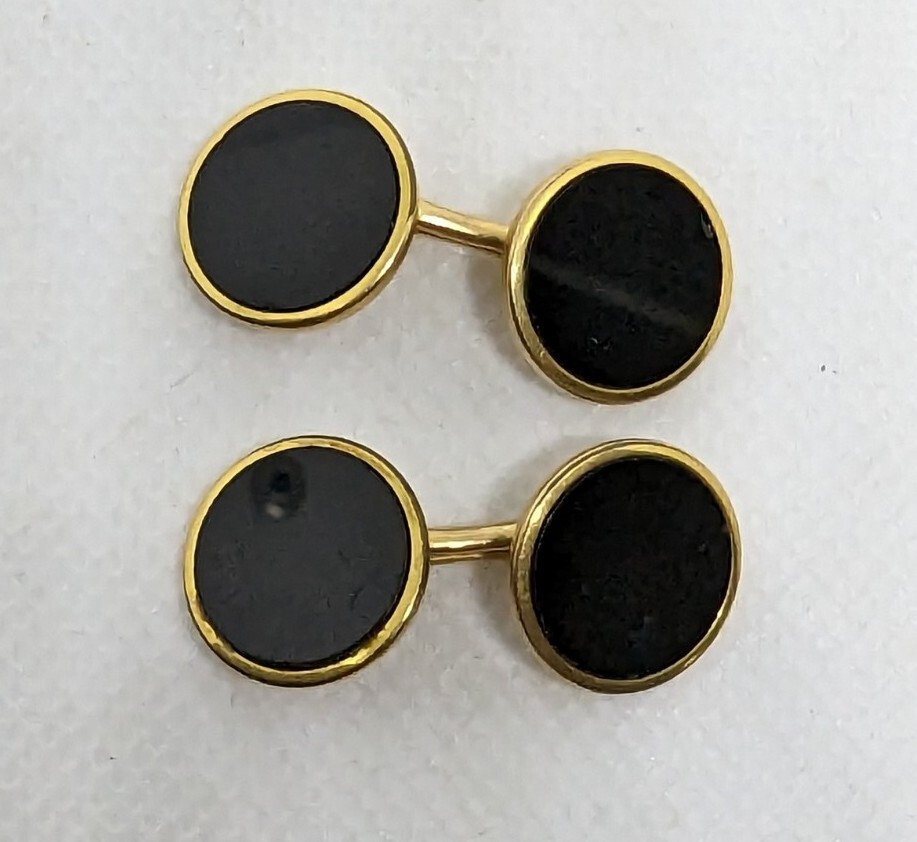 Dolan Bullock 12K Gold Filled Onyx Cufflinks Vintage | eBay