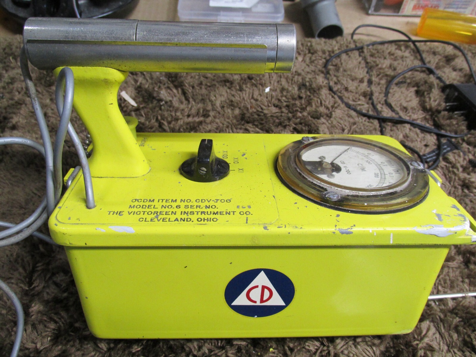 Cold War Vintage Victoreen CD V-700 Geiger Counter Radiation Detector ...