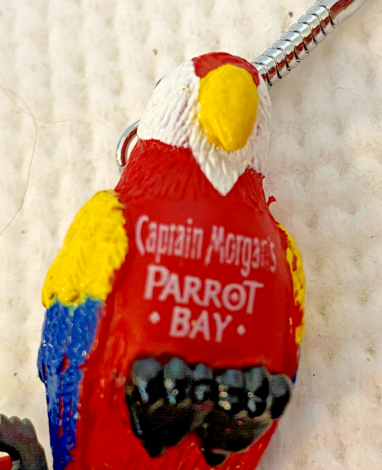 Lot of 9 Captain Morgan Parrot Bay Rum Parrot Keychains In Package | eBay