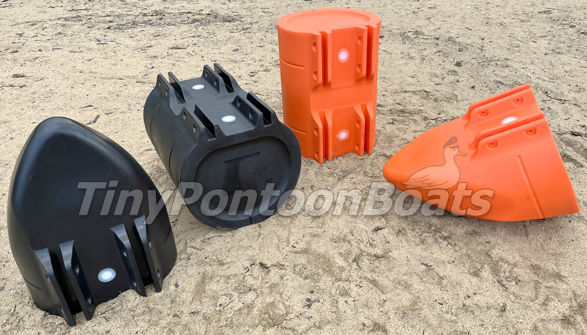 27" WIDE HDPE PLASTIC PONTOONS HOUSEBOAT FLOATS WORK BARGE USA MADE ...