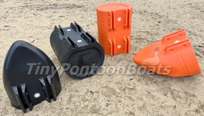 27" WIDE HDPE PLASTIC PONTOONS HOUSEBOAT FLOATS WORK BARGE USA MADE ...