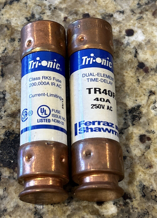 (2)- FERRAZ SHAWMUT TIME DELAY TR40R 40 A 250VAC TRIONIC FUSES. | eBay