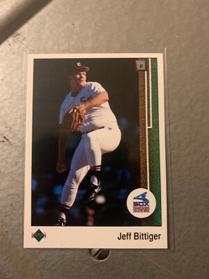 1989 Upper Deck Blank Back White Back - JEFF BITTIGER | eBay