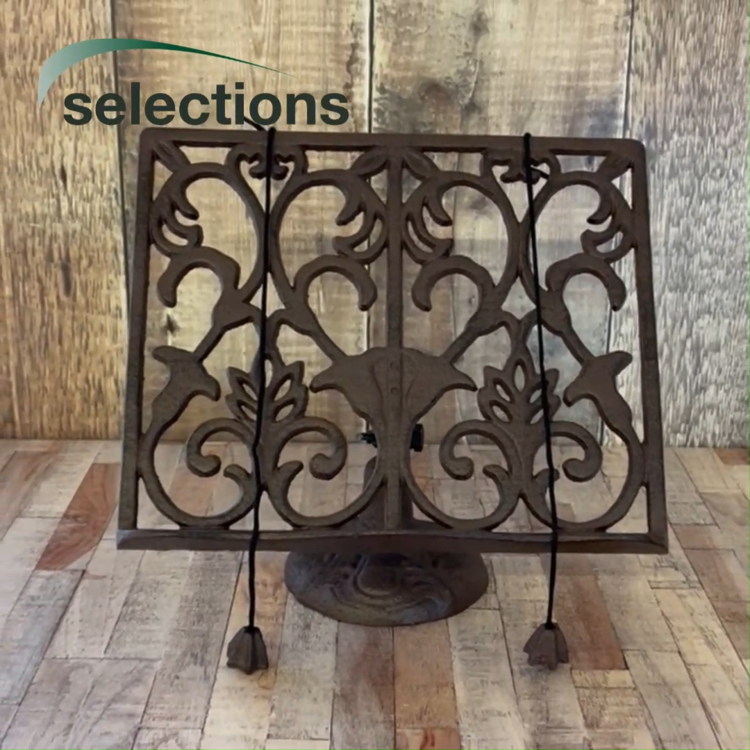 Cook Book Stand Rustic Cast Iron Metal Kitchen Recipe Stand Cook Book ...