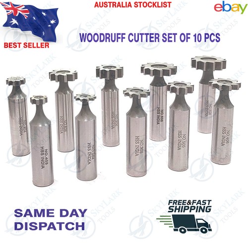 New HSS Woodruff Key Cutters Set Of 10 Pieces Made Of M2 Grade HSS ...