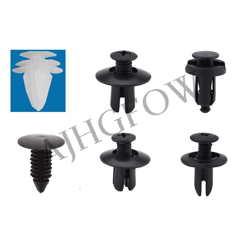 100pcs Clips for Hole Plastic Rivets Retainer Fender Bumper Push Pin ...