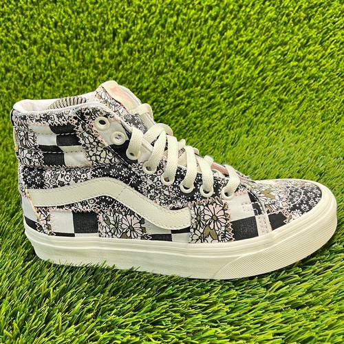 Vans Sk8-Hi Patchwork Floral Womens Size 7 Black Athletic Shoes ...