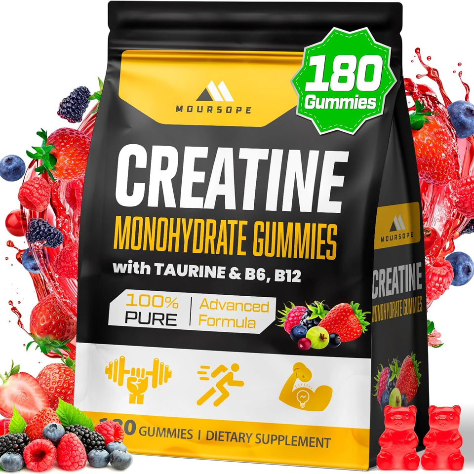 (180 Count) Creatine Monohydrate Gummies for Men & Women - Creatine Pre ...