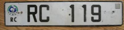 SINGLE REPUBLIC of THE CONGO (Brazzaville), AFRICA LICENSE PLATE - RC ...